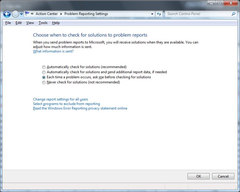 Should You Enable Error Reporting in Windows? | Alexander's Blog