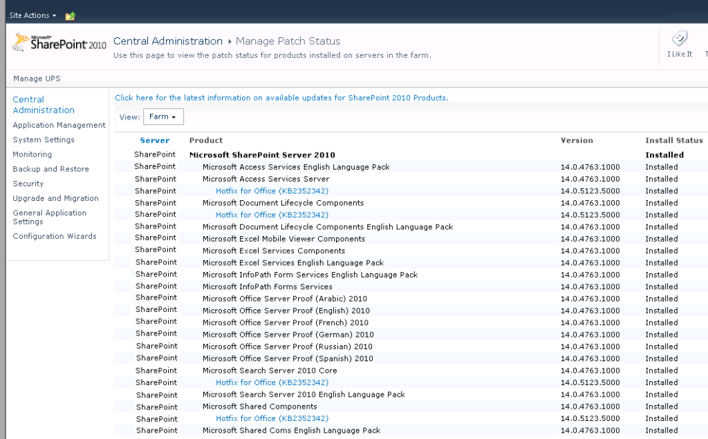 How to Determine the SharePoint 2010 Build Number | Alexander's Blog