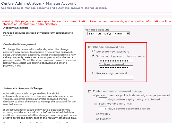 Managing Passwords for Service Accounts in SharePoint & SQL Server | Alexander's Blog