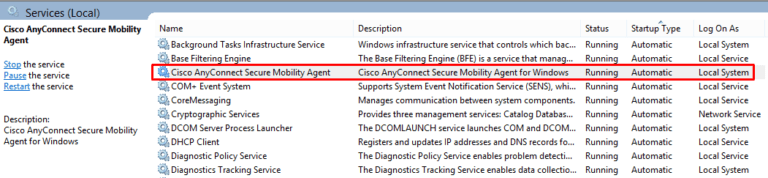Error Failed To Initialize Connection Subsystem” In Cisco Anyconnect