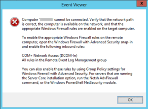 Unable to Access Event Viewer on a Remote Computer? | Alexander's Blog