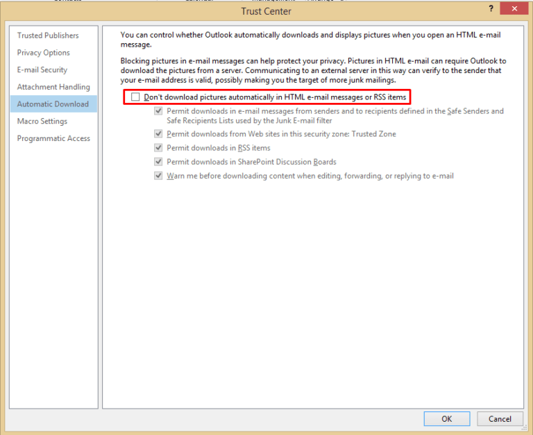 Outlook 2013 Not Displaying Images in Emails | Alexander's Blog Outlook 2013 Not Displaying Images in Emails | Alexander's Blog