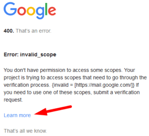 How to Fix the Invalid_Scope Error in WordPress Postman SMTP Plugin | Alexander's Blog