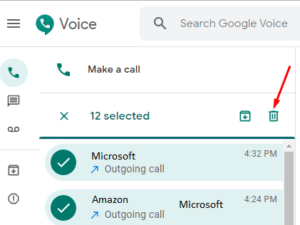 Deleting Multiple Items in Google Voice History | Alexander's Blog