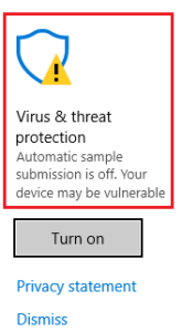 Unexpected Yellow Warning Symbol on Windows Defender in Windows 10 ...