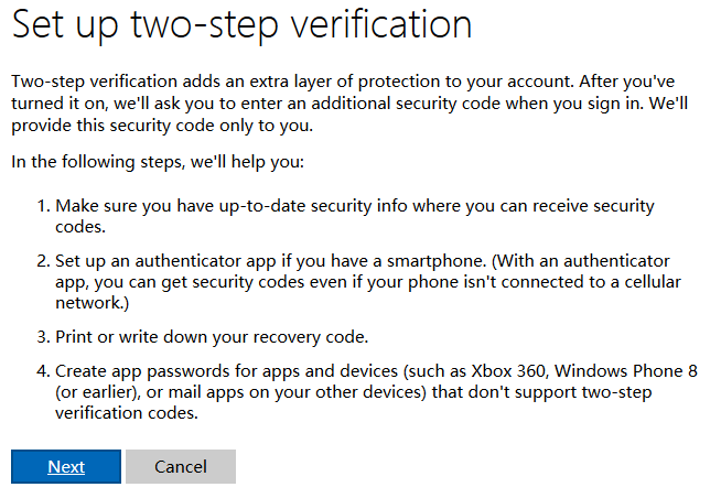 How to Set Up an Outlook.com Account for Two-Step Verification | Alexander's Blog