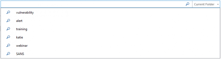 Deleting Microsoft Outlook’s Recent Search History | Alexander's Blog